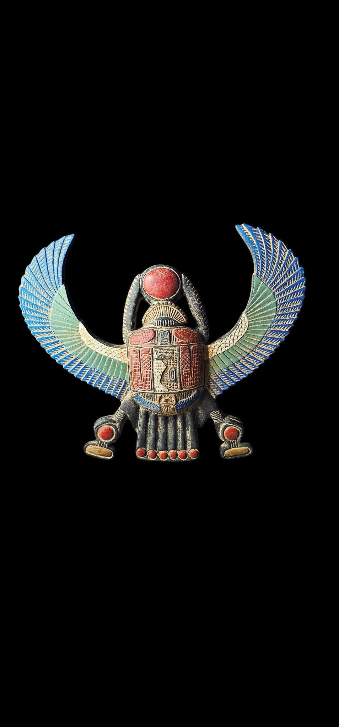 Egyptian Winged Scarab With God Anubis Symbol for Wall Hanging Decors ...
