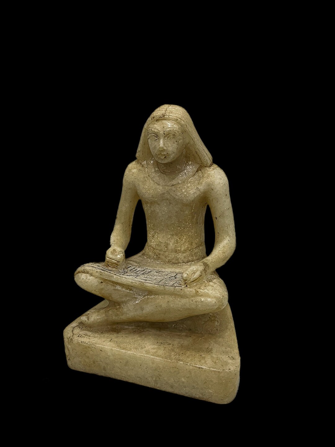 Very Old Scribe Statue Made in Egypt, Statue of Seated Scribe, Scribe ...