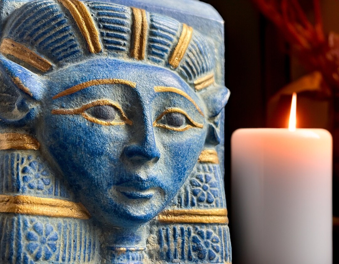 Manifest Handmade Goddess Hathor Statuette , Statue for the Egyptian ...