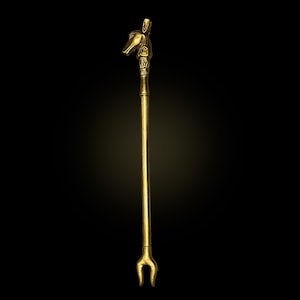 Sceptre Staff, Head of Anubis Waz Sceptre. Ancient Egyptian Waz-scpetre ...