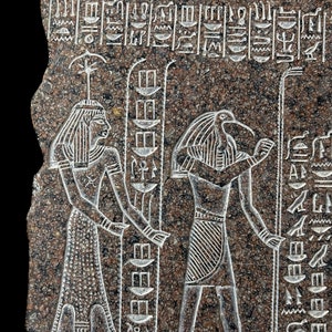 Egyptian God Thoth and Goddess Seshat Wall Relief. Egyptian God Thoth ...