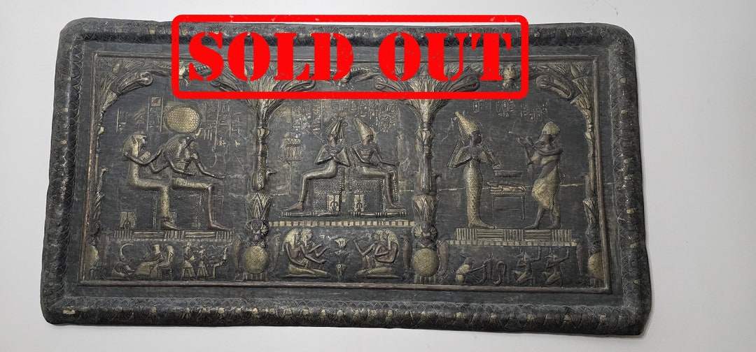 Huge Nefertiti's Tomb Wall Carving Wall Relief, God Ra, God Osiris and ...