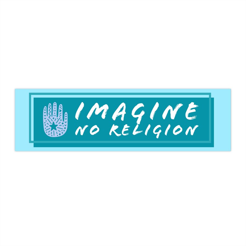 Imagine No Religion - Bumper Sticker - Etsy