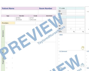 New Grad Nurse Workflow Cheat Sheet, Nurse Report Sheet, RN Report ...