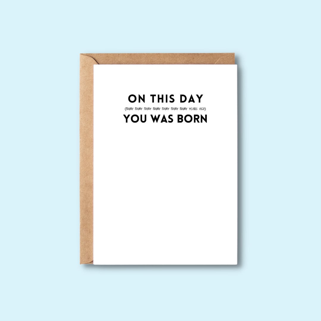 On This Day You Was Born Birthday Cards - Etsy