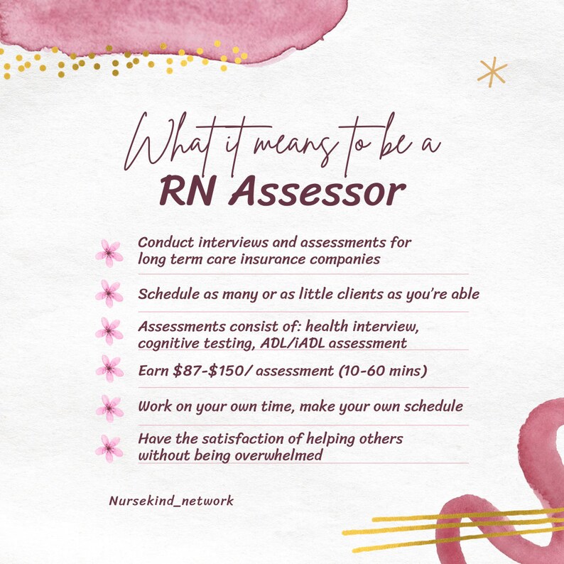 RN Assessor Nurse Side Hustle - Etsy