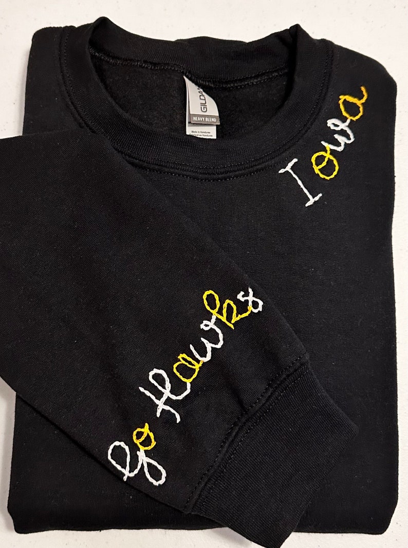 Hand Embroidered Fully Customizable Game Day Sweatshirt X Personalized ...