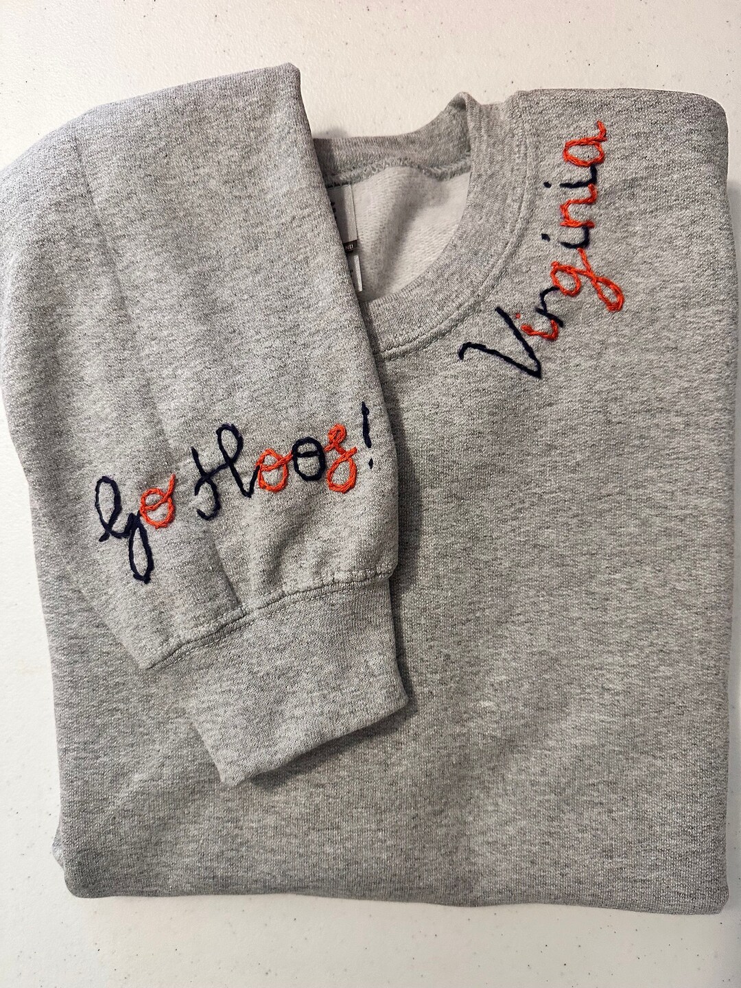 Hand Embroidered Fully Customizable Game Day Sweatshirt X Personalized ...