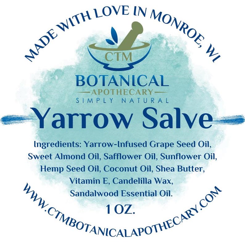 Organically-grown Yarrow Salve: Handmade Herbal Balm - Etsy