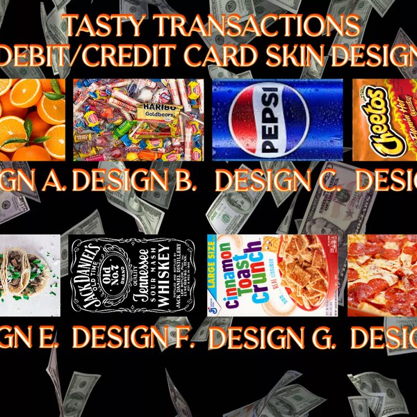 Debit Card Skins Food - Etsy