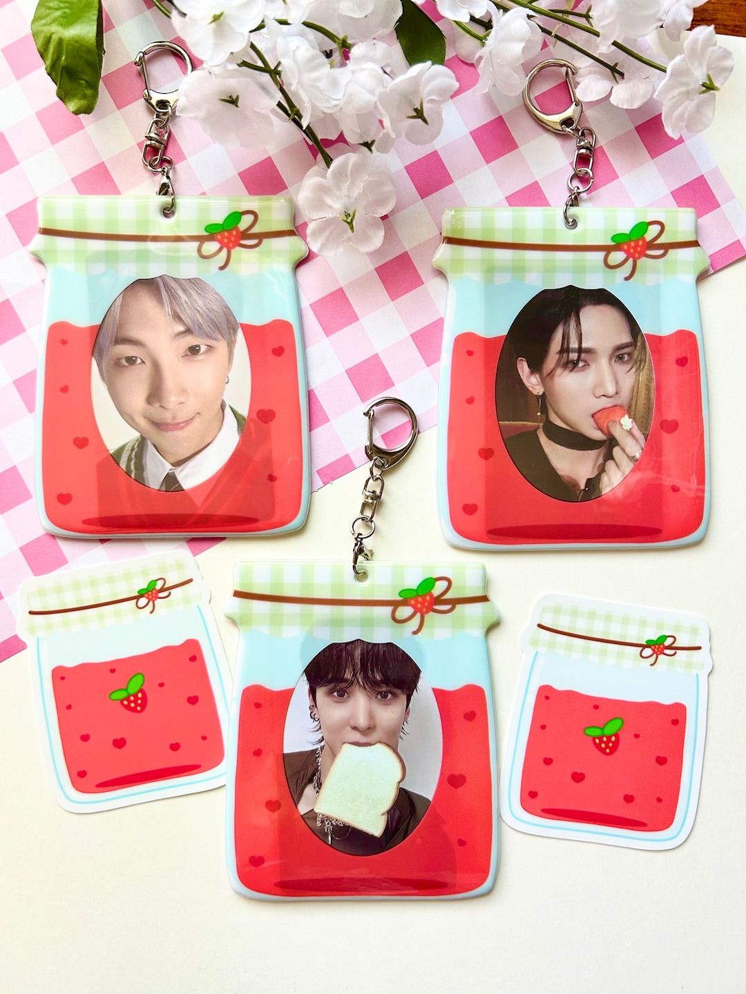 Kawaii Strawberry Jam Photocard Holder - Etsy