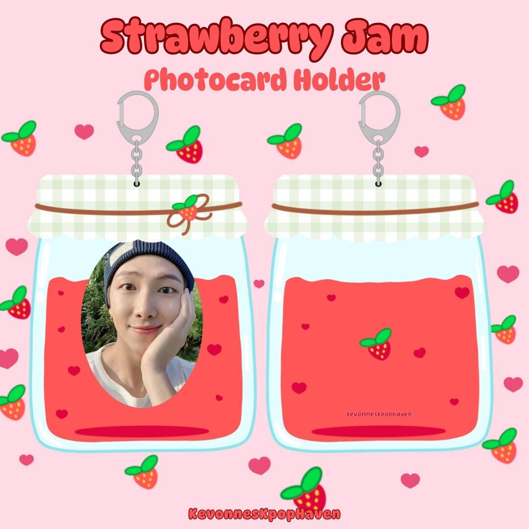 Kawaii Strawberry Jam Photocard Holder PREORDER - Etsy