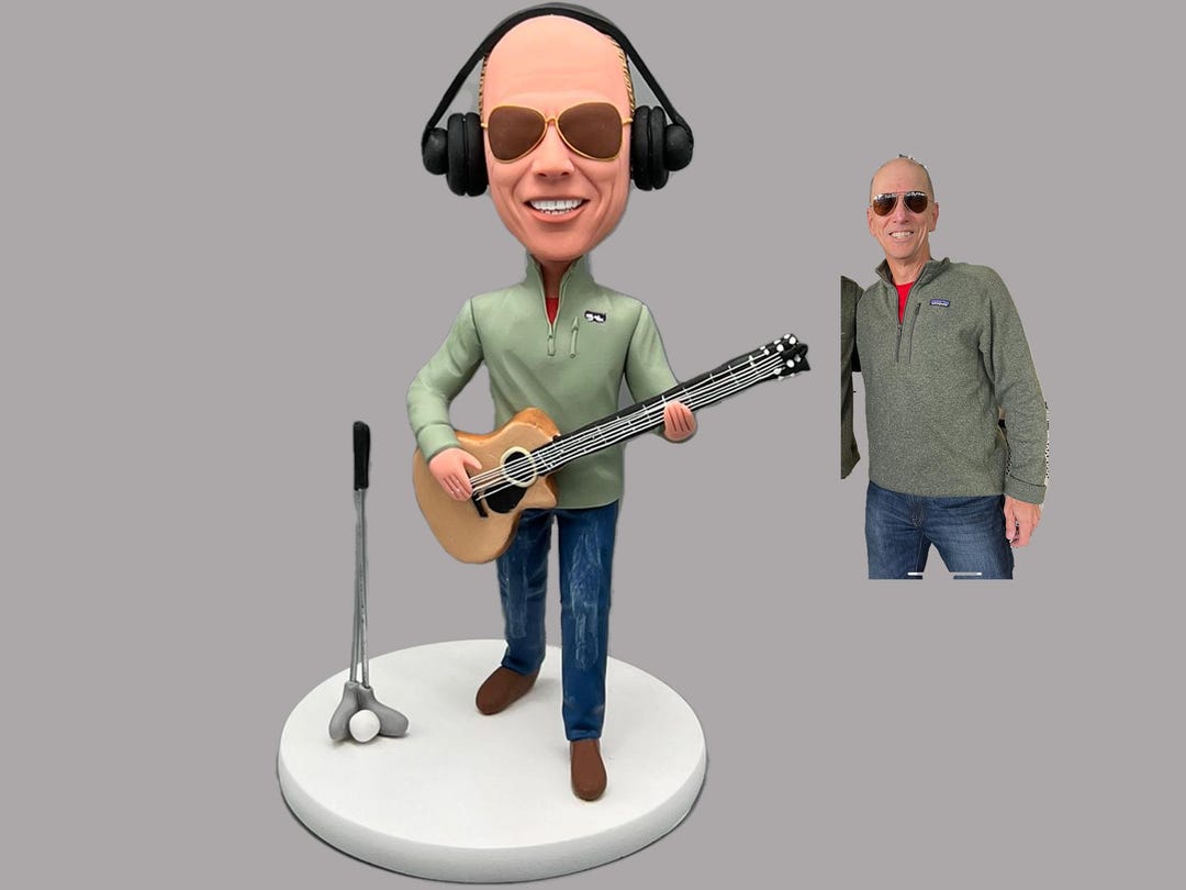 Custom Guitar Bobblehead for Man, Personalized Polymer Clay Figurine - Etsy