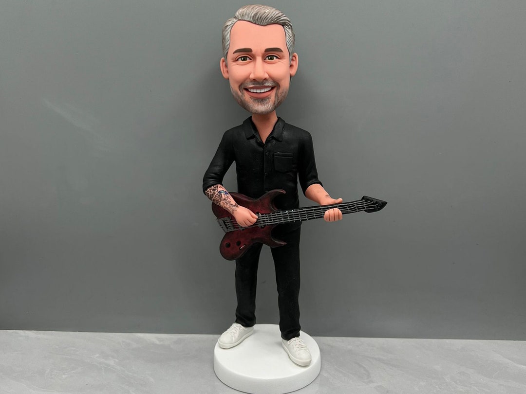 Custom Bobbleheads for Man,personalized Guitar Bobblehead, Unique ...