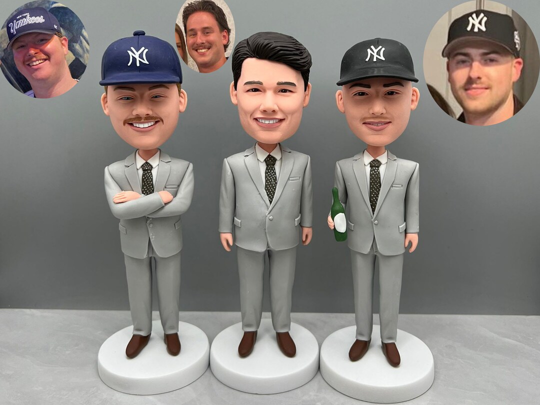 Customized Personalized Best Man Bobble Head Gift Sets 1-15 Pieces ...