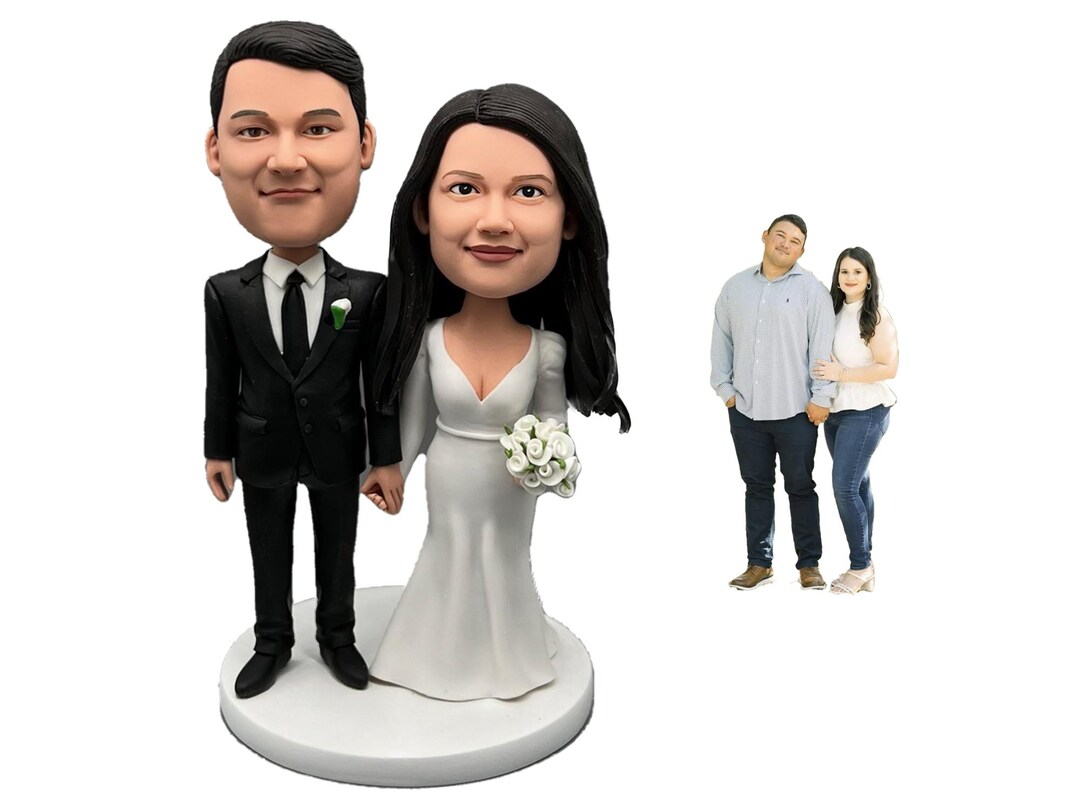Personalized Wedding Cake Bobbleheads,couple Bobbleheads ,custom ...