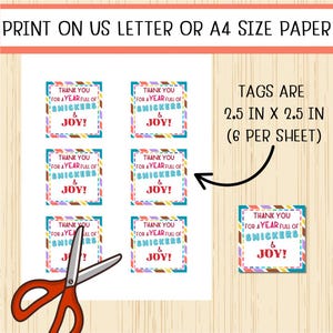 Teacher Appreciation Gift Tag, Starburst Gift Tags, Teacher ...