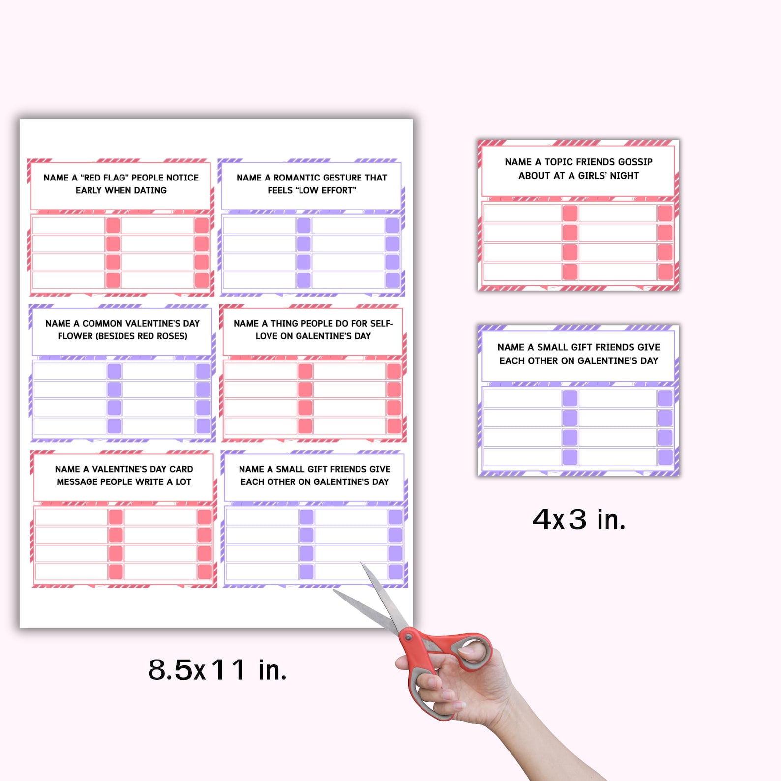 Valentine's Day Friendly Feud Game, Galentine's Party, Canva Editable ...