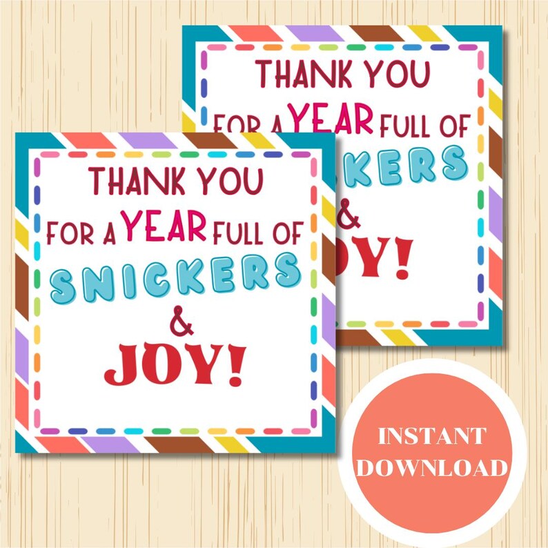 Teacher Appreciation Gift Tag, Starburst Gift Tags, Teacher ...
