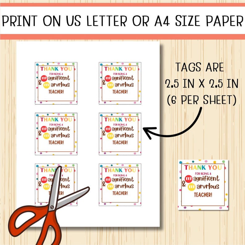 Teacher Appreciation Gift Tag, Starburst Gift Tags, Teacher ...