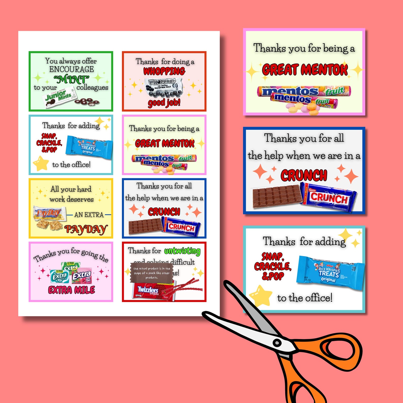 Employee Appreciation Tags | Candy Bar Gift Tag | Treat Tags | Employee ...