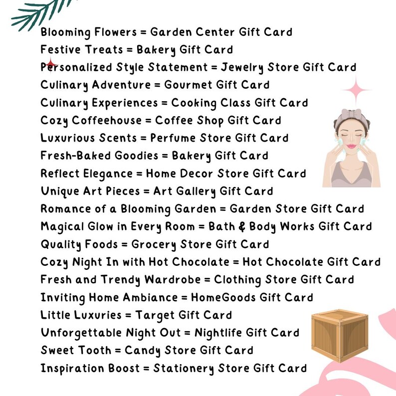 Editable Christmas Gift Card Book | Personalized Gift for Teens ...