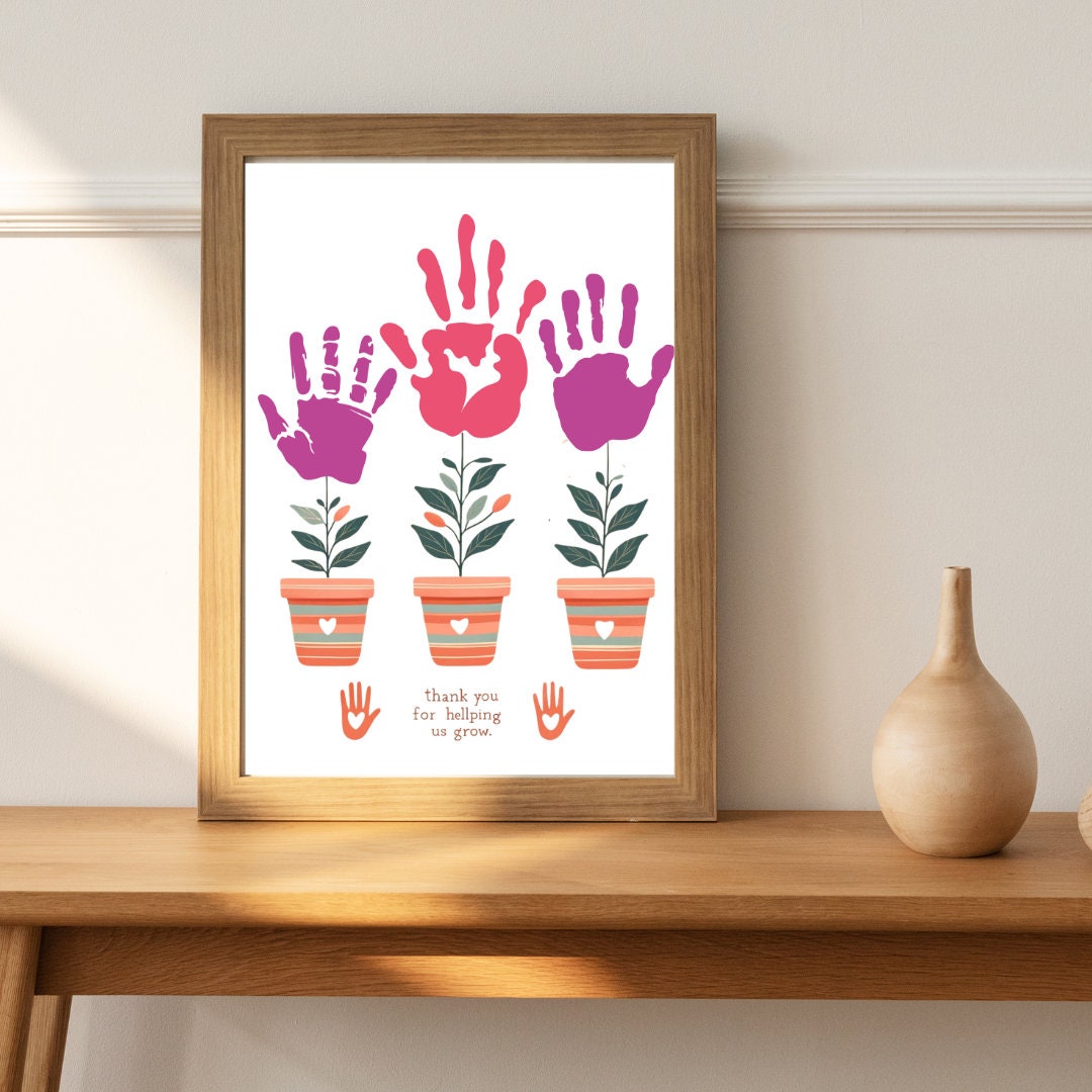 Mother's Day Garden Printable | Kids' Handprint Keepsake | Teacher and ...