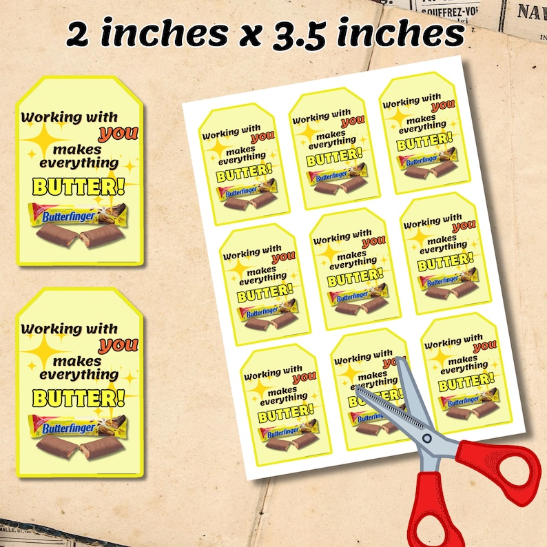 Employee Appreciation Candy Bar Gift Tags (digital Download) - Etsy