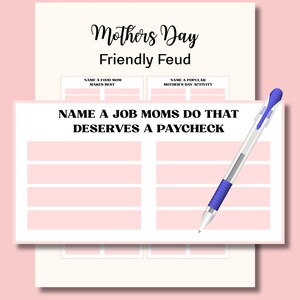 Mothers Day Friendly Feud, Mothers Day Family Feud, Mothers Day Trivia ...