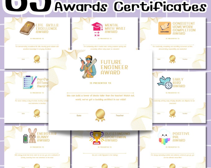 125 Funny Editable Classroom Awards Certificates, Canva Template ...
