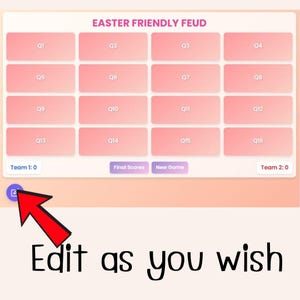 Easter Friendly Feud Game: Editable Canva Template (instant Download ...