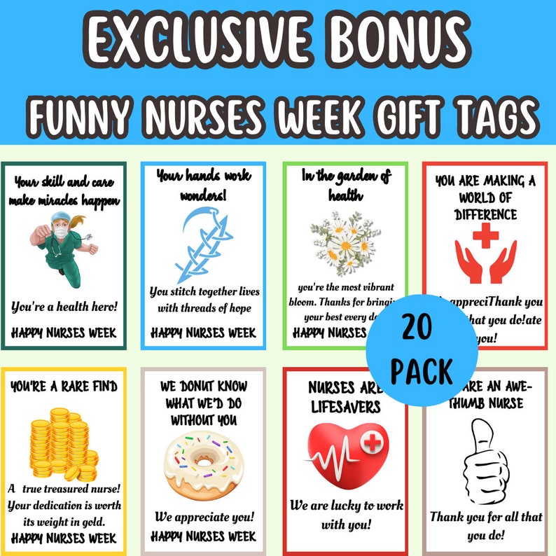 Nurse Appreciation Candy Bar Gift Tags, Thank You Nurse Gift Tag, Candy ...