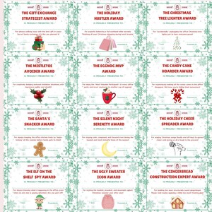 45 Funny Christmas Employee Award Certificates: Editable Canva Template ...