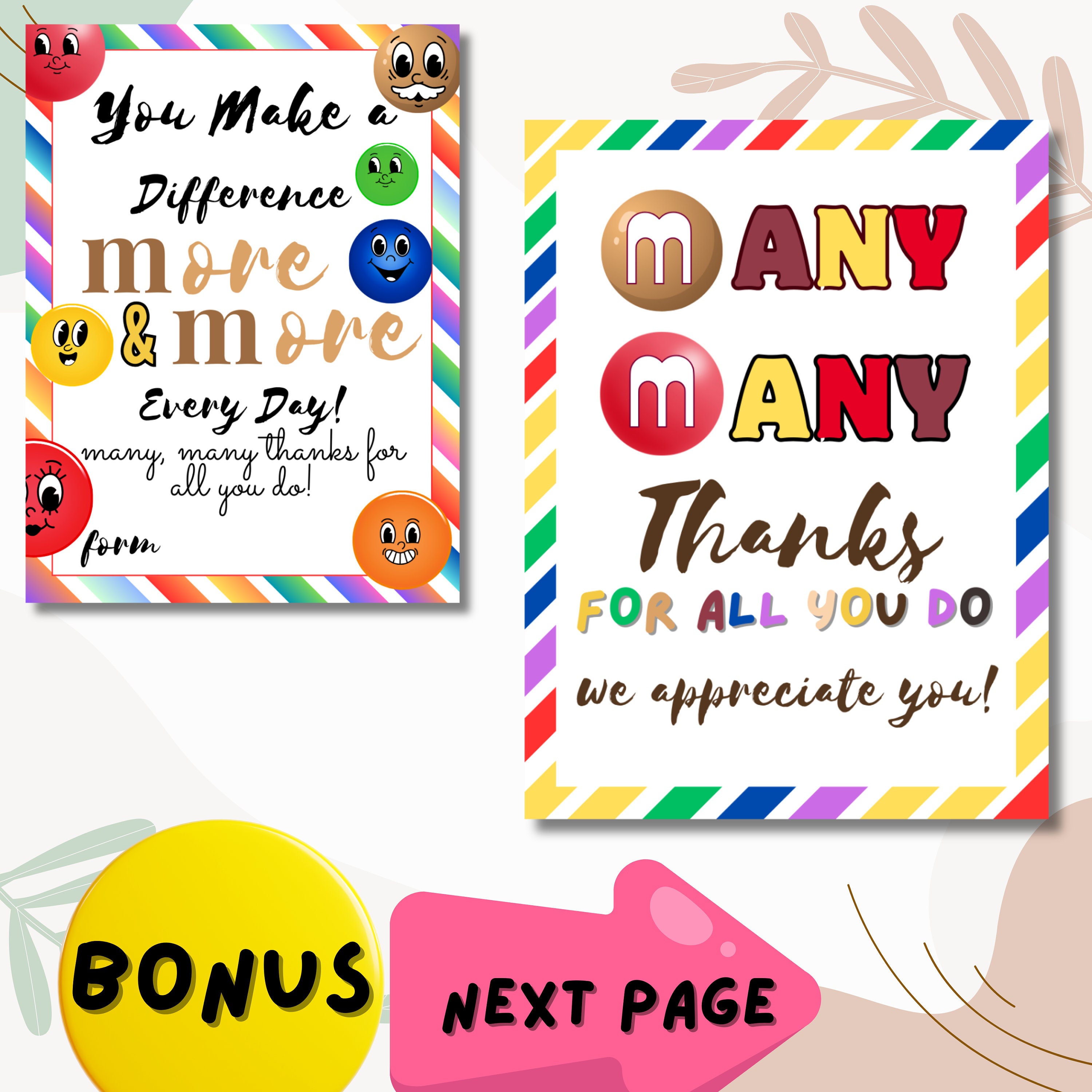 Employee Teacher Appreciation.candy Appreciation Tag.printable Tags ...