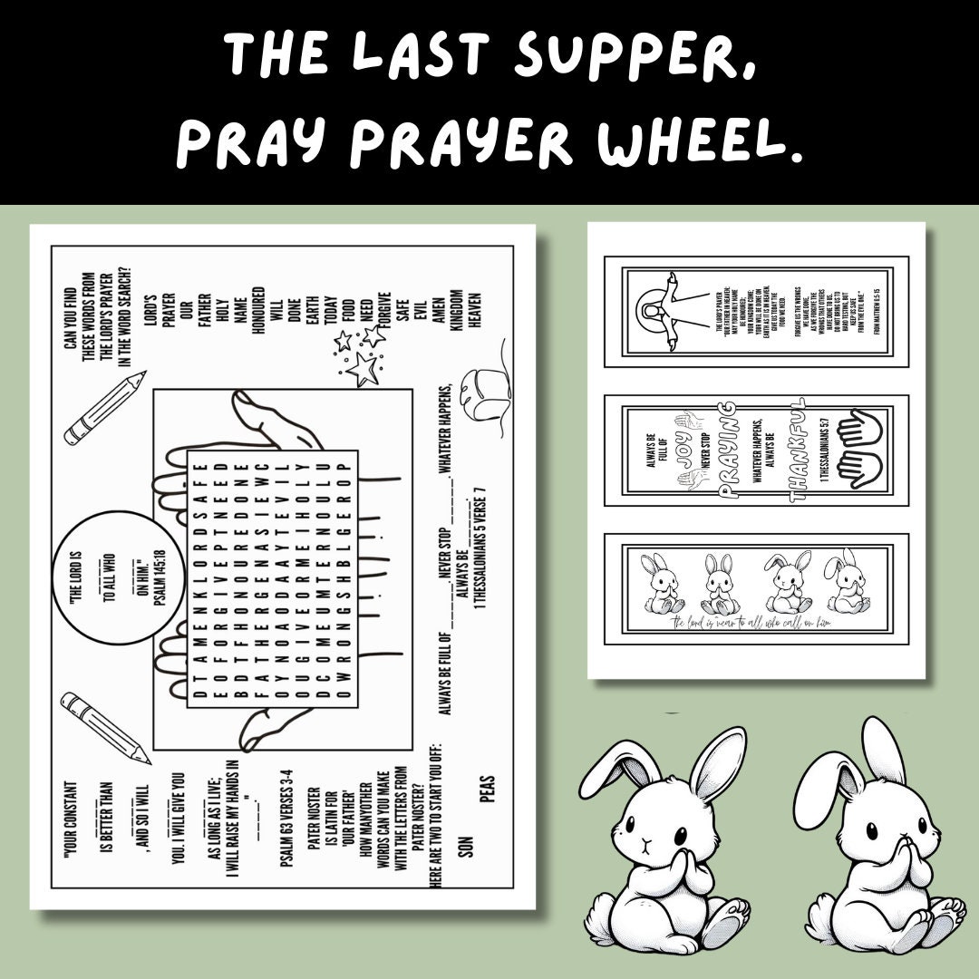 The Last Supper Holy Communion Colour in Story Wheel With Colouring ...