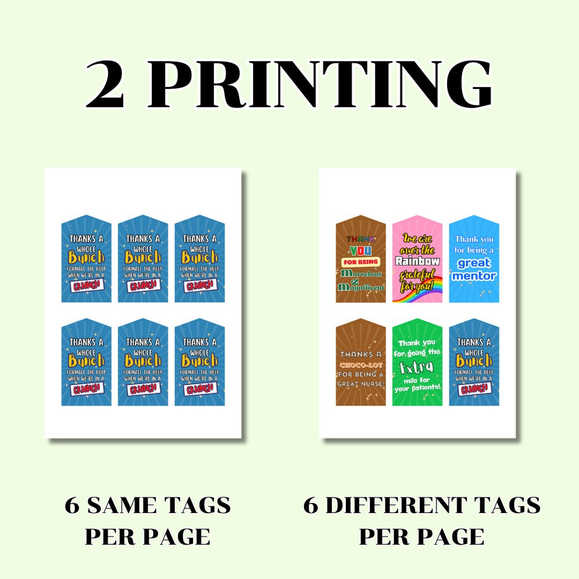 Nurse Appreciation Candy Bar Gift Tags, Thank You Nurse Gift Tag, Candy ...