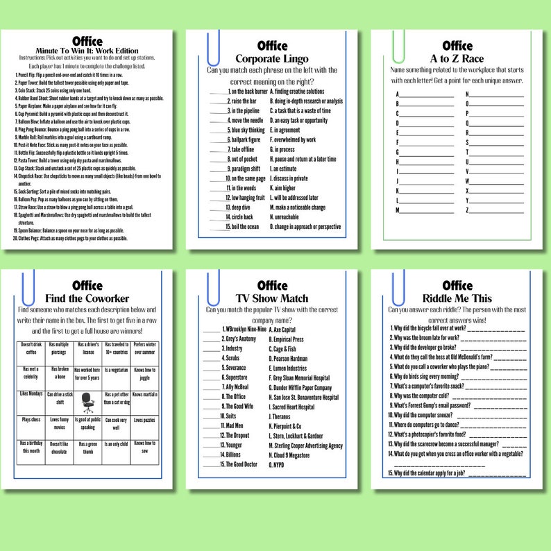 Office Party Games | Work Party Games | Staff Games | Team Meeting ...