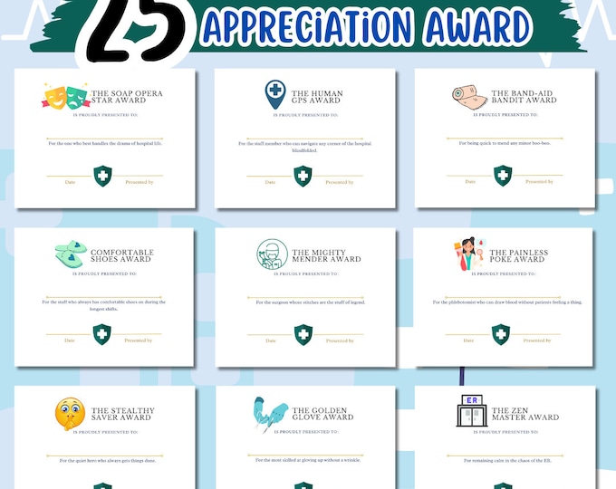 Funny Office Awards: Printable Employee Award Bundle (digital Download ...