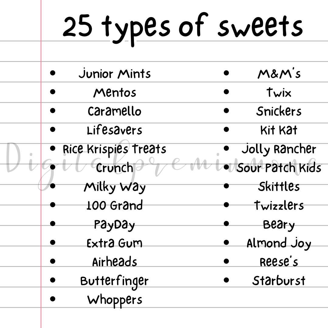 Candy Gift Tags for Kids: Printable Lunchbox Notes (PDF Download) - Etsy