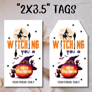 Printable Halloween Favor Tag Template, Boo Gift Tags, Trick or Treat ...