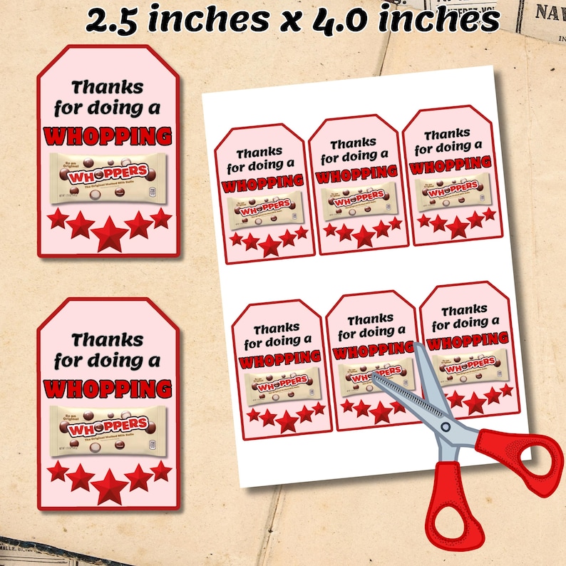 Employee Appreciation Candy Bar Gift Tags (digital Download) - Etsy