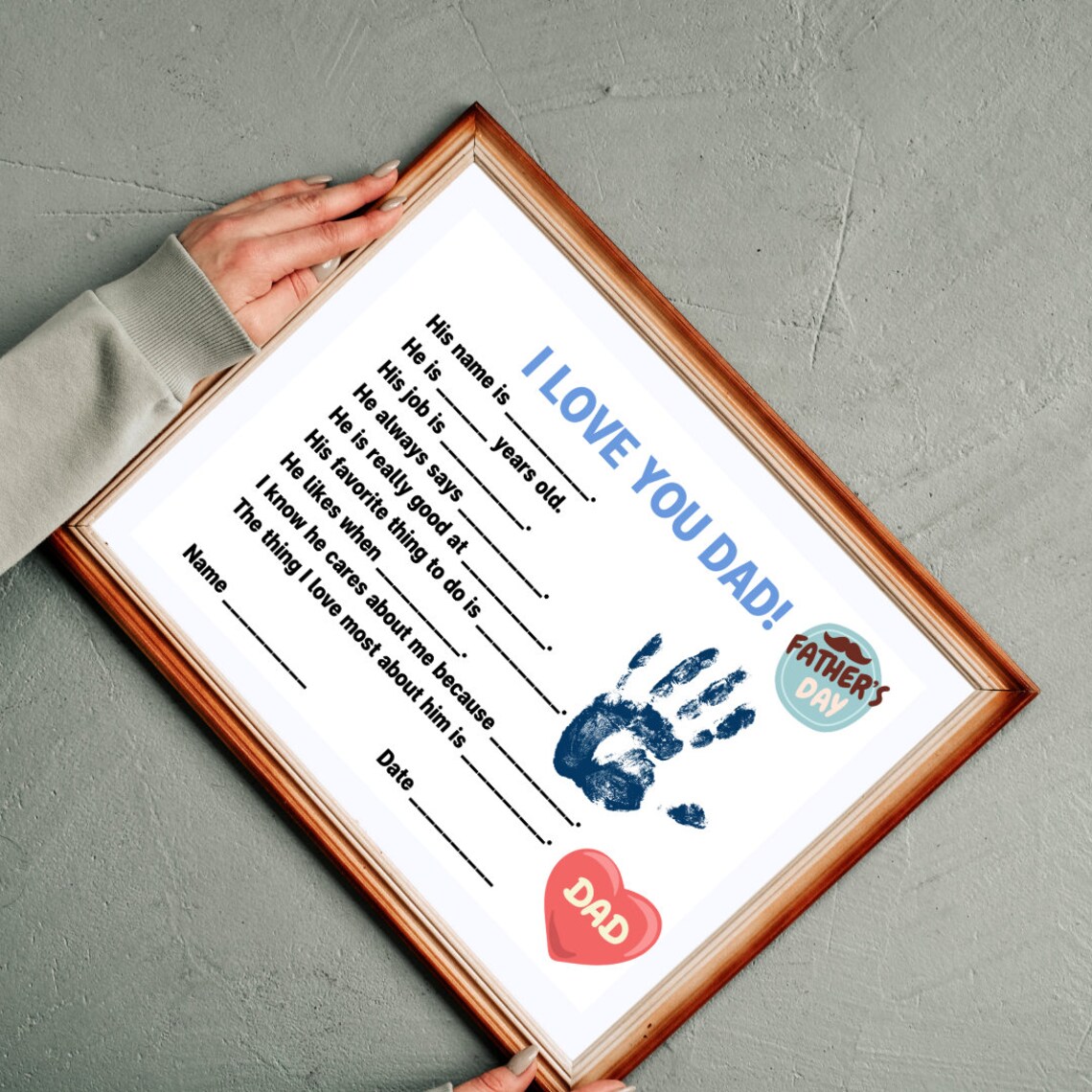 Fathers Day Handprint Craft Fathers Day Craft Fathers Day Art Fathers ...