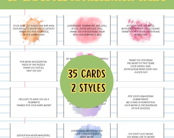 Employee Appreciation Cards Printable Coworker Gift Card Employee ...