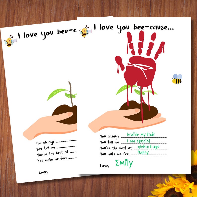 Mother's Day Garden Printable | Kids' Handprint Keepsake | Teacher and ...