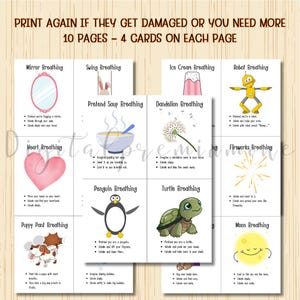 40 Mindful Breathing Cards for Kids | Printable Calm Down Cards ...
