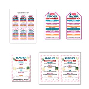 Teacher Appreciation Candy Gift Tags: Printable Thank You Notes ...