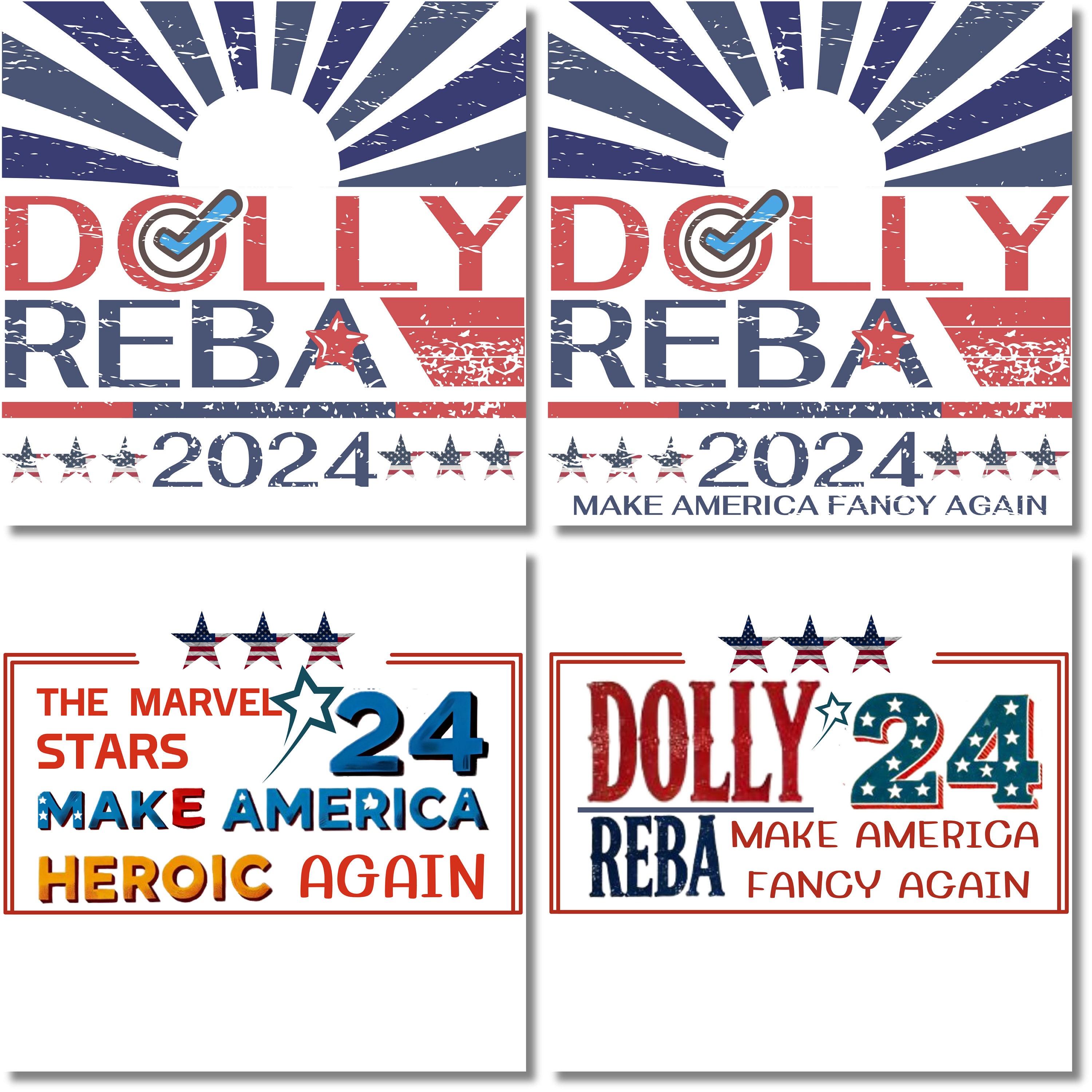 Dolly Reba '24 SVG PNG JPEG Sublimation - Distressed & Solid Font ...