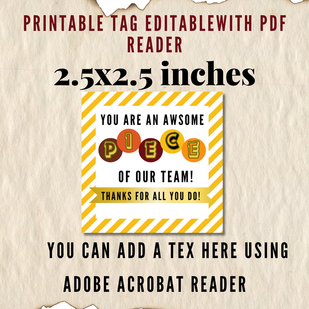 30 Employee Candy Bar Gift Tags. Employee Appreciation Tag. Staff ...