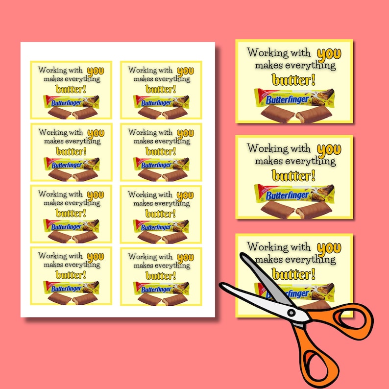 Employee Appreciation Tags | Candy Bar Gift Tag | Treat Tags | Employee ...