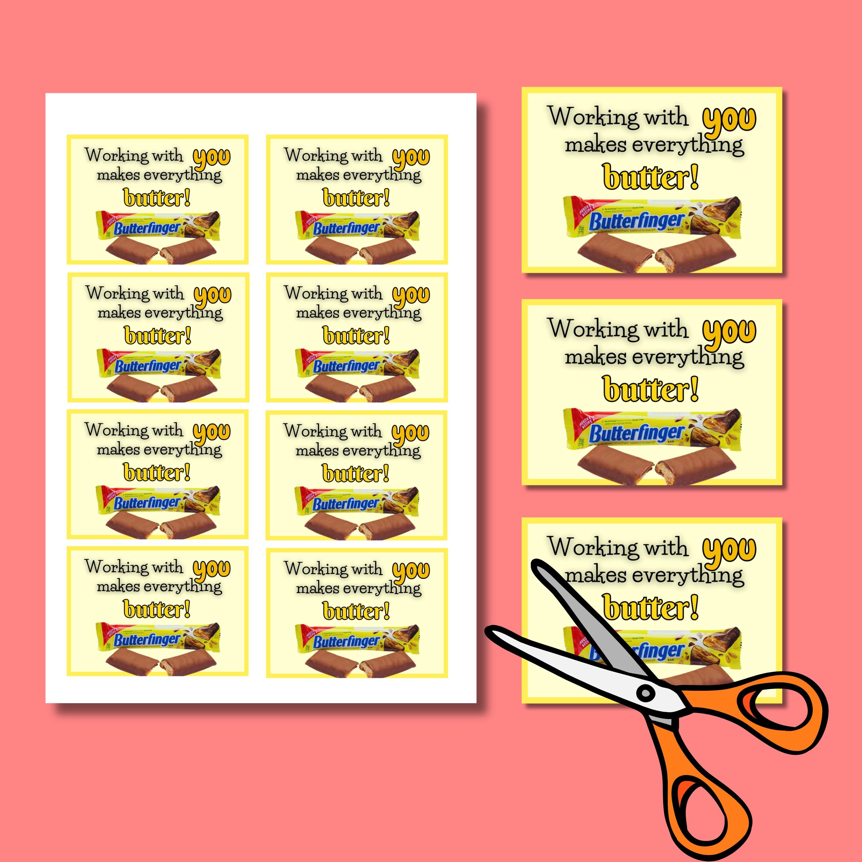 Employee Appreciation Candy Bar Gift Tags: Thank You Awards (digital ...